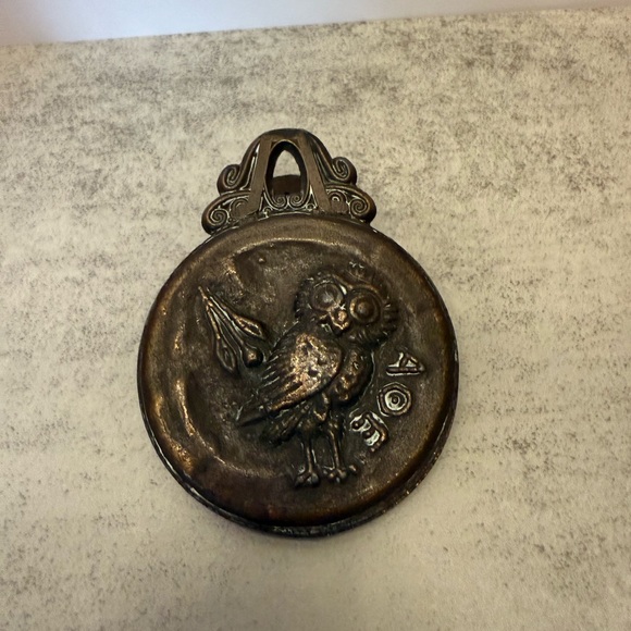 Accents | Antique Owl Of Athena Parthenon Metal Letter Clippaper Clip ...